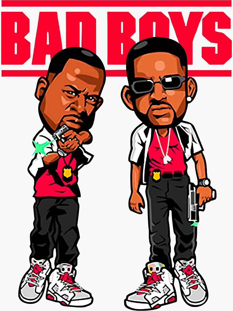 "Bad Boys Characters Movie Retro Vintage Classic T-Shirt.png" Sticker ...