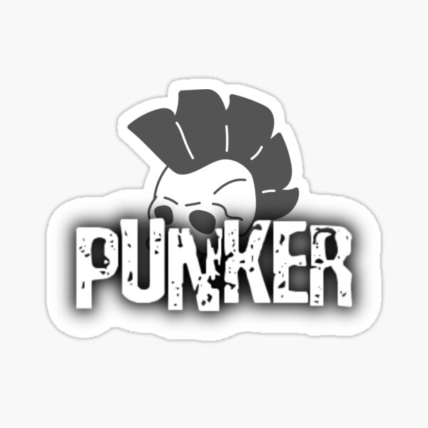 "PUNKER SKULL" Sticker for Sale by BRBShop | Redbubble