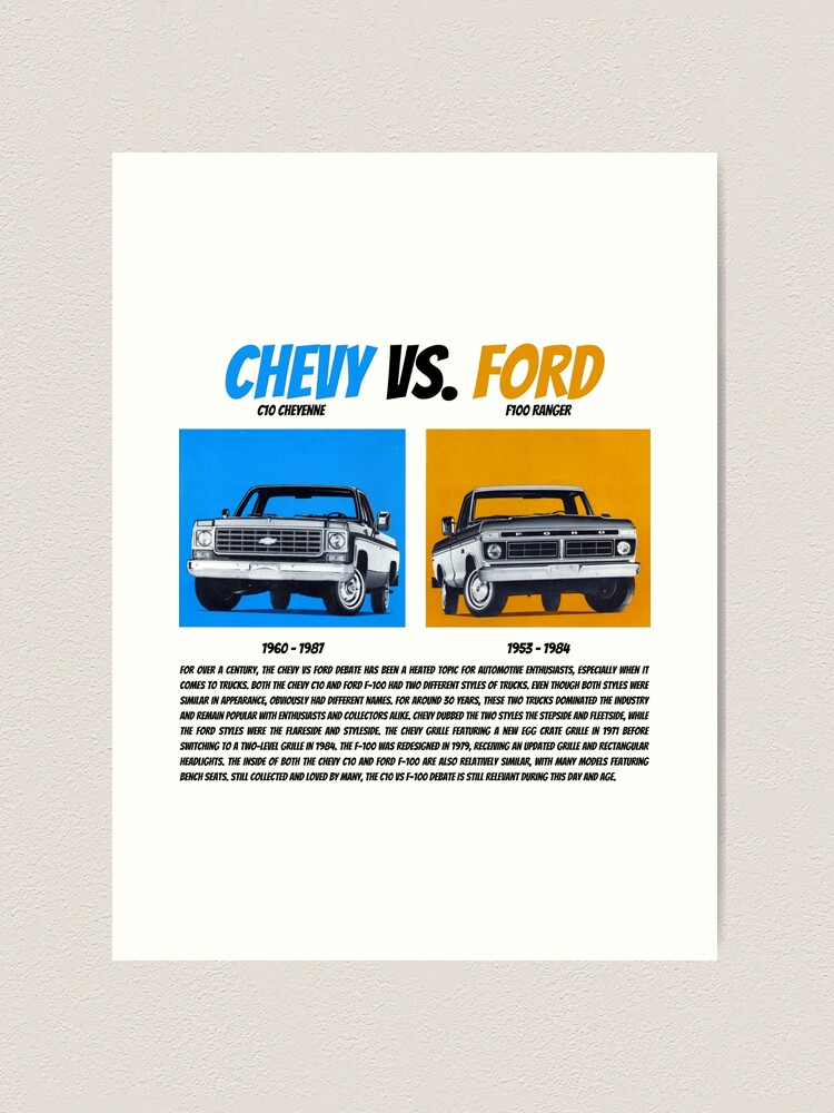 Chevy Vs. Ford Statistiken