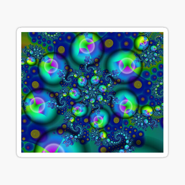 "Orb Spiral Fractal" Sticker by cannemoser | Redbubble