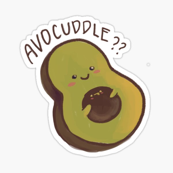 "avocuddle" Sticker by artistiqueart | Redbubble