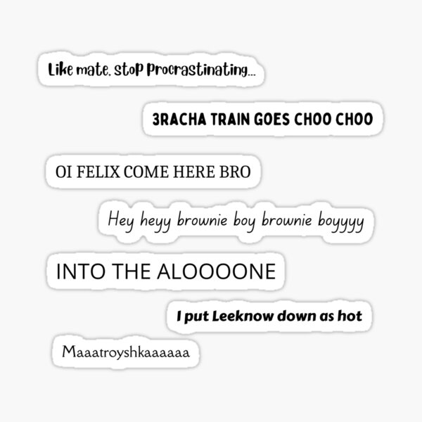 "Stray Kids Iconic Lines skz lyrics Value Pack" Sticker for Sale by ...