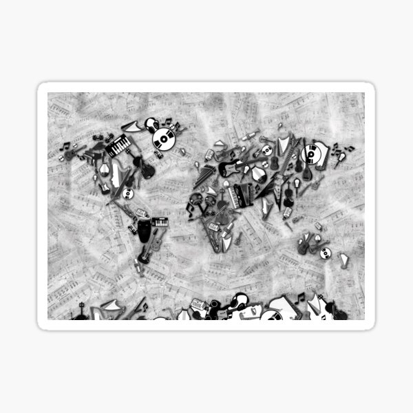 "world map" Sticker by BekimART | Redbubble
