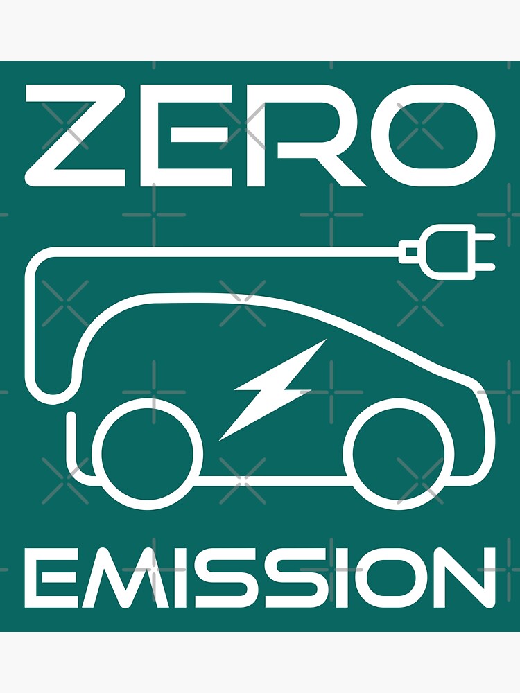 "Zero Emission" Sticker for Sale by TashaVector | Redbubble