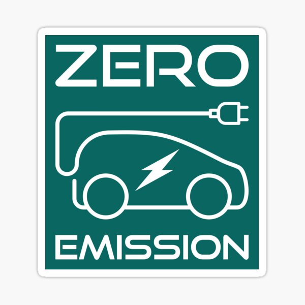 "Zero Emission" Sticker for Sale by TashaVector | Redbubble