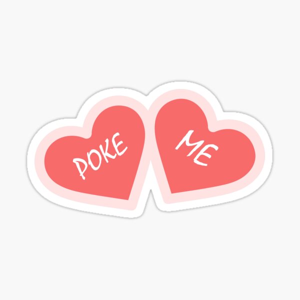"Poke Love Heart" Sticker by 9N20 | Redbubble