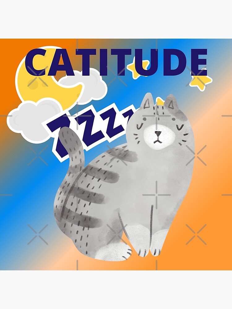 "Funny Catitude meme" Poster for Sale by Rukhi | Redbubble