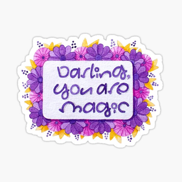 "Darling" Sticker by ColouredPaperS | Redbubble