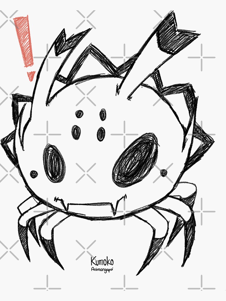 Sticker « Kumoko Dessin au crayon Fanart de So I'm a Spider, So What ...