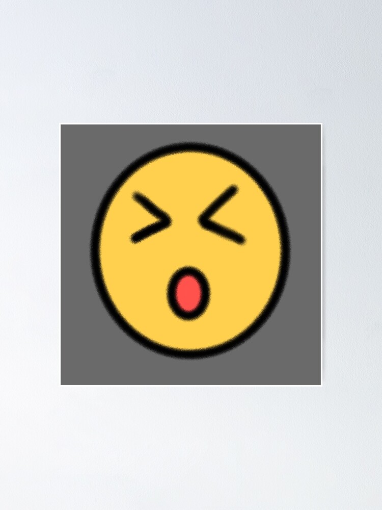 "Smiley Face Emoji Arrow Eyes Surprised Yellow Circle Spray Paint Art ...