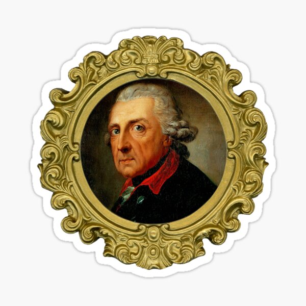 ""Portrait of Frederick the Great"" Sticker by LapinLapin | Redbubble