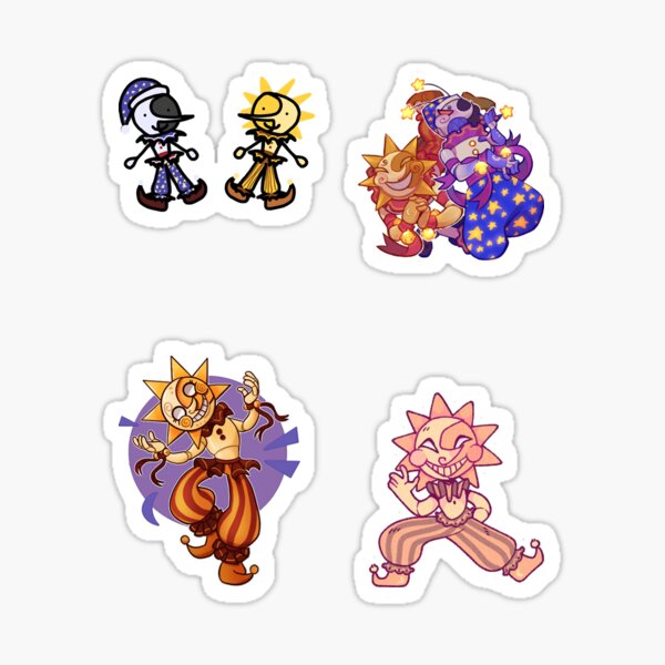 "sundrop and moondrop 21" Sticker for Sale by JOSEURIEL | Redbubble