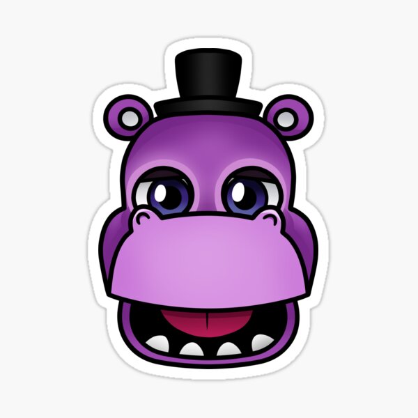 "Mr Hippo Magnet" Sticker for Sale by VivekaBloom | Redbubble