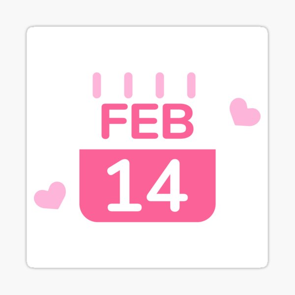 "The 14th of February Sticker" Sticker by akmironov | Redbubble