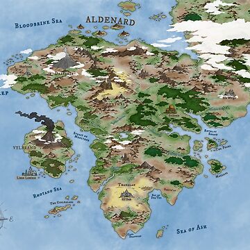 "EORZEA MAP from FINAL FANTASY XIV ONLINE, A Realm Reborn" Art Print ...