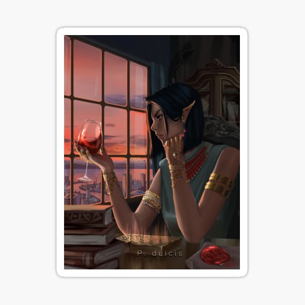 "Fixated | Amren (ACOTAR)" Sticker by P-dulcis | Redbubble