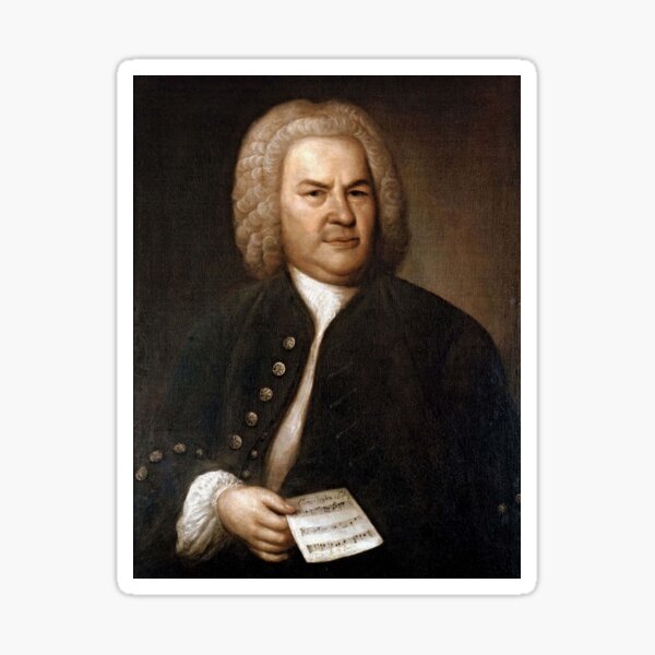 "Johann Sebastian Bach, German Composer" Sticker for Sale by ...