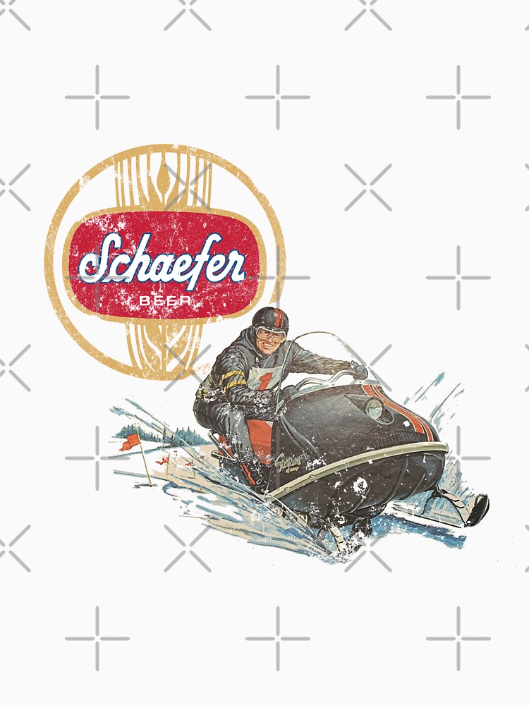 "Schaefer Beer Snowmobiling" Essential T-Shirt for Sale by Retrorockit ...