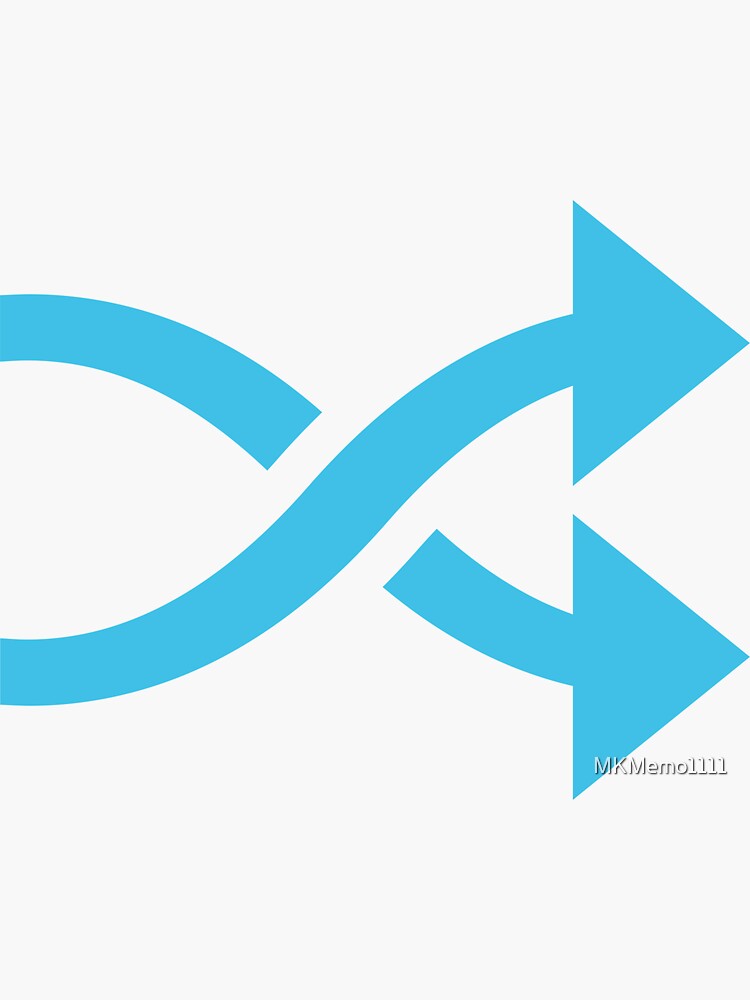 "Shuffle Tracks Symbol Twisted Rightwards Arrows" Sticker for Sale by ...