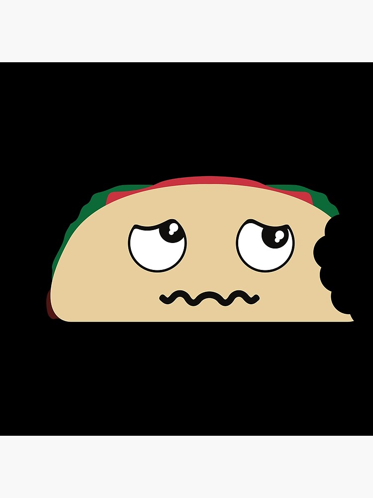 "Cute Sad kawaii tacos | cute kawaii art" Photographic Print for Sale ...