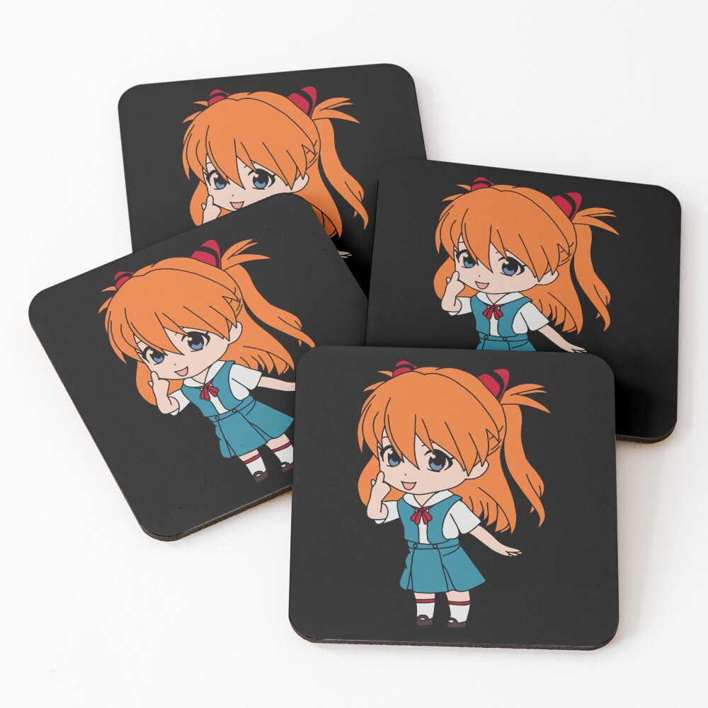 "Cute Kawaii Chibi Asuka Langley Soryu Fanart Vector Drawing from Neon ...