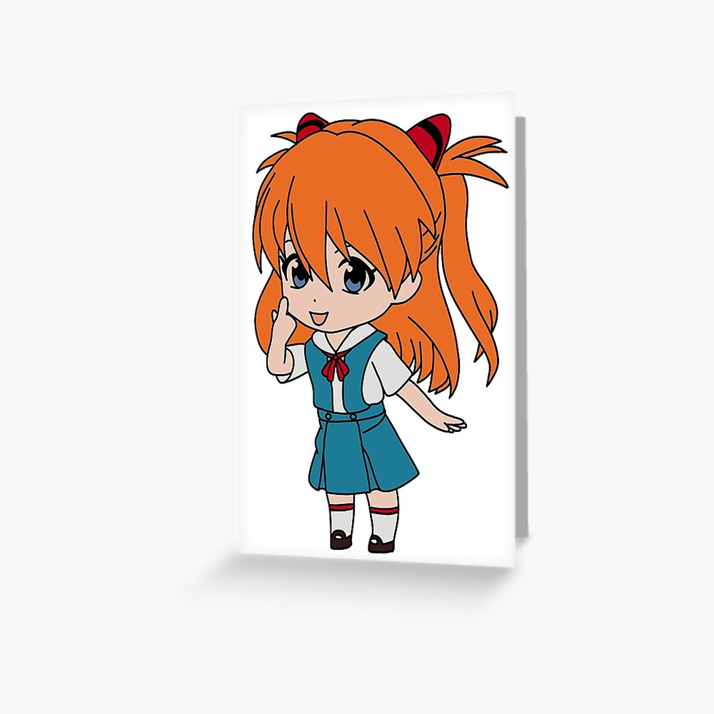 Tarjetas de felicitación «Cute Kawaii Chibi Asuka Langley Soryu Fanart ...