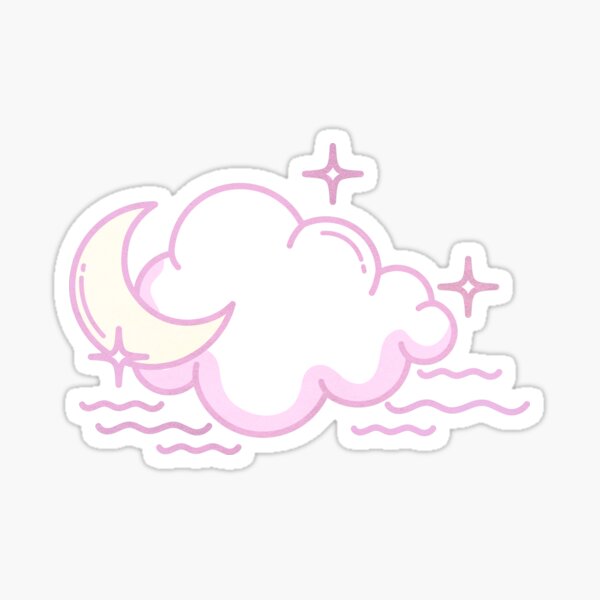 "Pink Moon" Sticker by beetlebaby7 | Redbubble