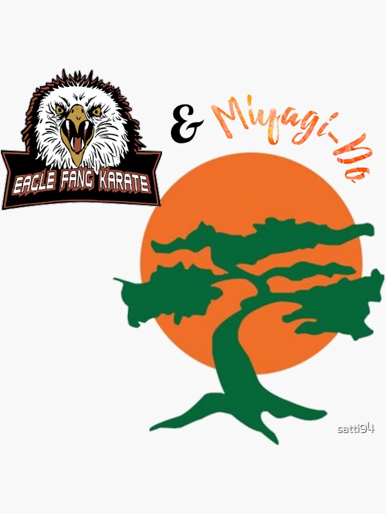 "eagle fang karate and Miyagi-do stickers" Sticker by satti94 | Redbubble