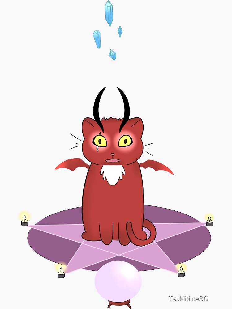 "demon cat ritual " Sticker for Sale by Tsukihime80 | Redbubble