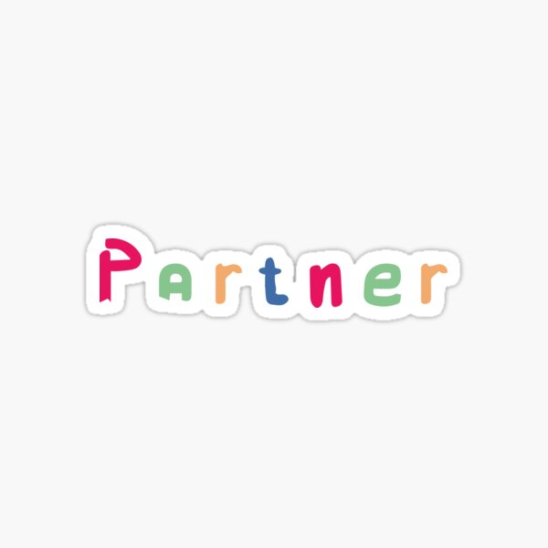 "Partner" Sticker for Sale by PACK-Unlocked | Redbubble