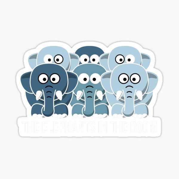 "The elephants in the room- Conversational Idioms" Sticker for Sale by ...