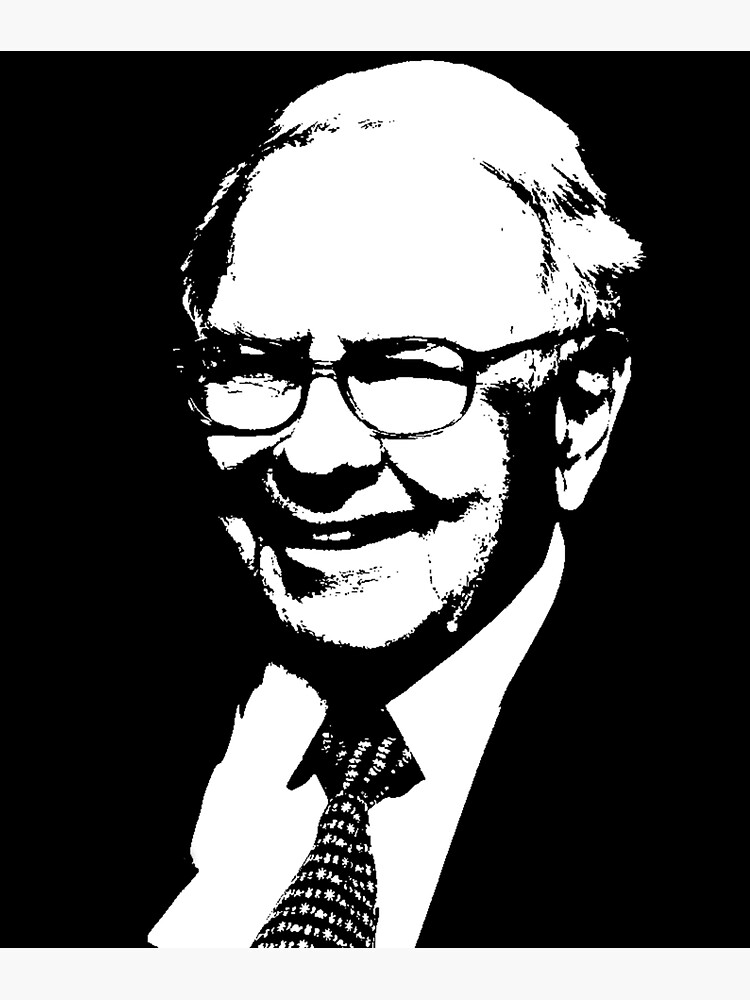 "Warren Buffett Smile" Sticker by upinvesting | Redbubble