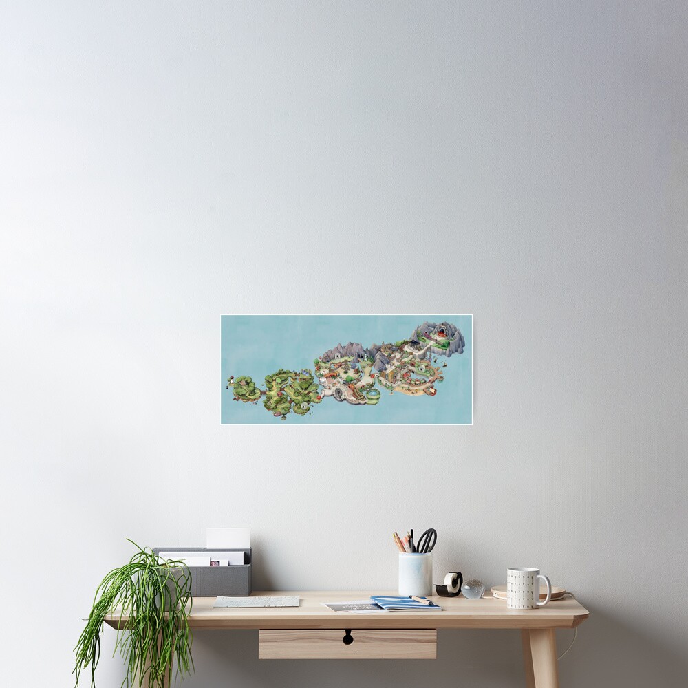 " Inkwell Isle complete, full map" Poster for Sale by josram | Redbubble