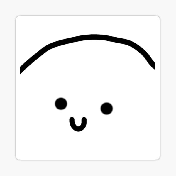 "smiling face meme." Sticker for Sale by sffart | Redbubble