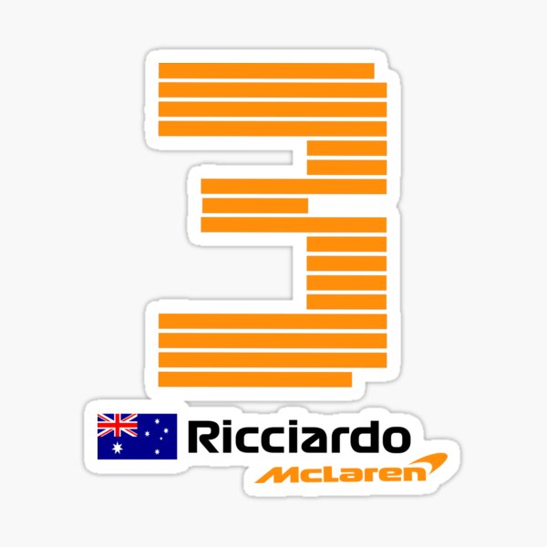 "F1 Daniel Ricciardo Mclaren" Sticker for Sale by larsmeijer11 | Redbubble