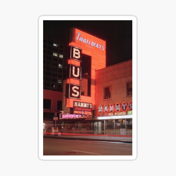 "1980's Chicago Trailways Bus Station" Sticker for Sale by KWAPhoto ...