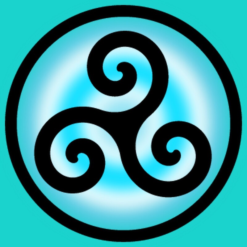 "Celtic Triskele Blue" by Amanda Peters | Redbubble