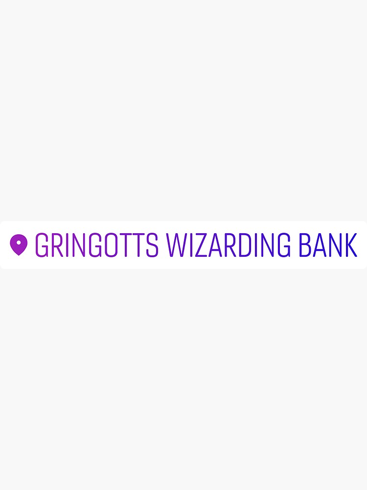 "Gringotts Wizarding Bank Tag" Sticker for Sale by TheBigBubble | Redbubble