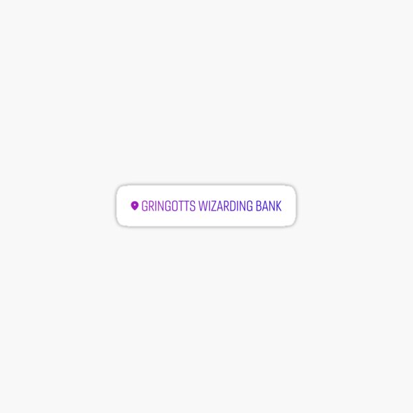"Gringotts Wizarding Bank Tag" Sticker for Sale by TheBigBubble | Redbubble