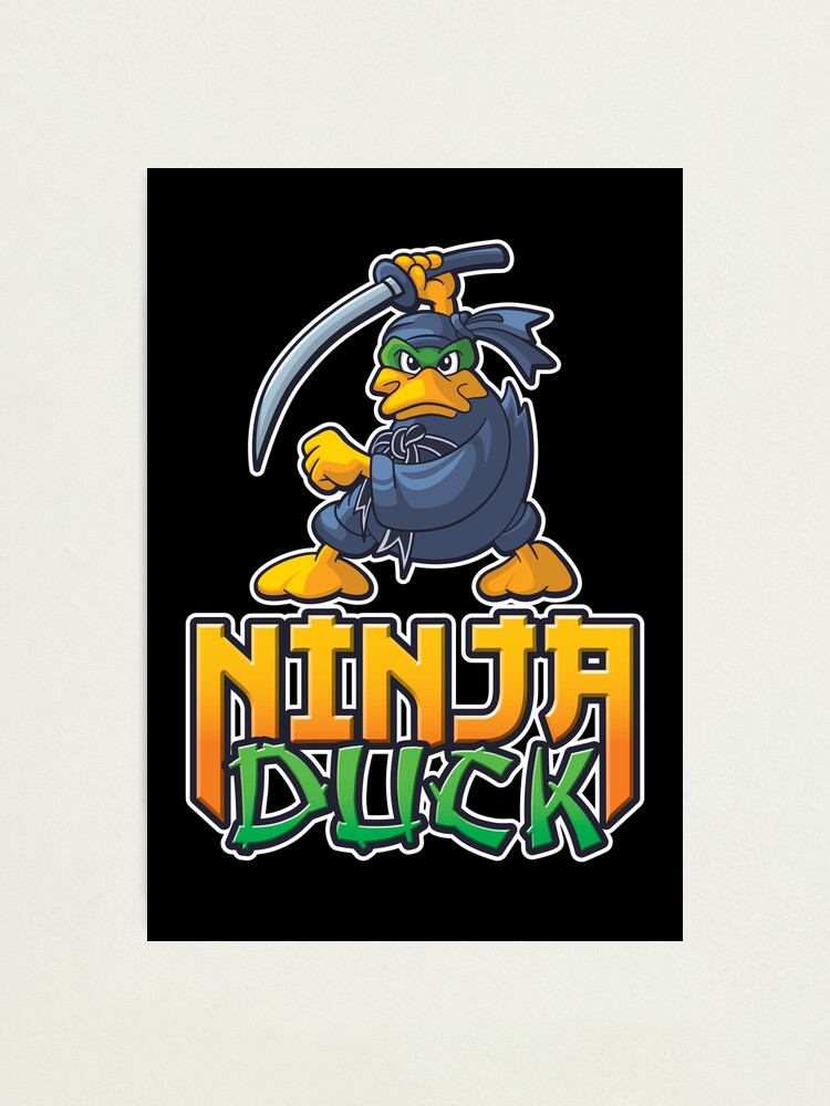 Lámina fotográfica «Pato Ninja, pato original de estilo de dibujos ...