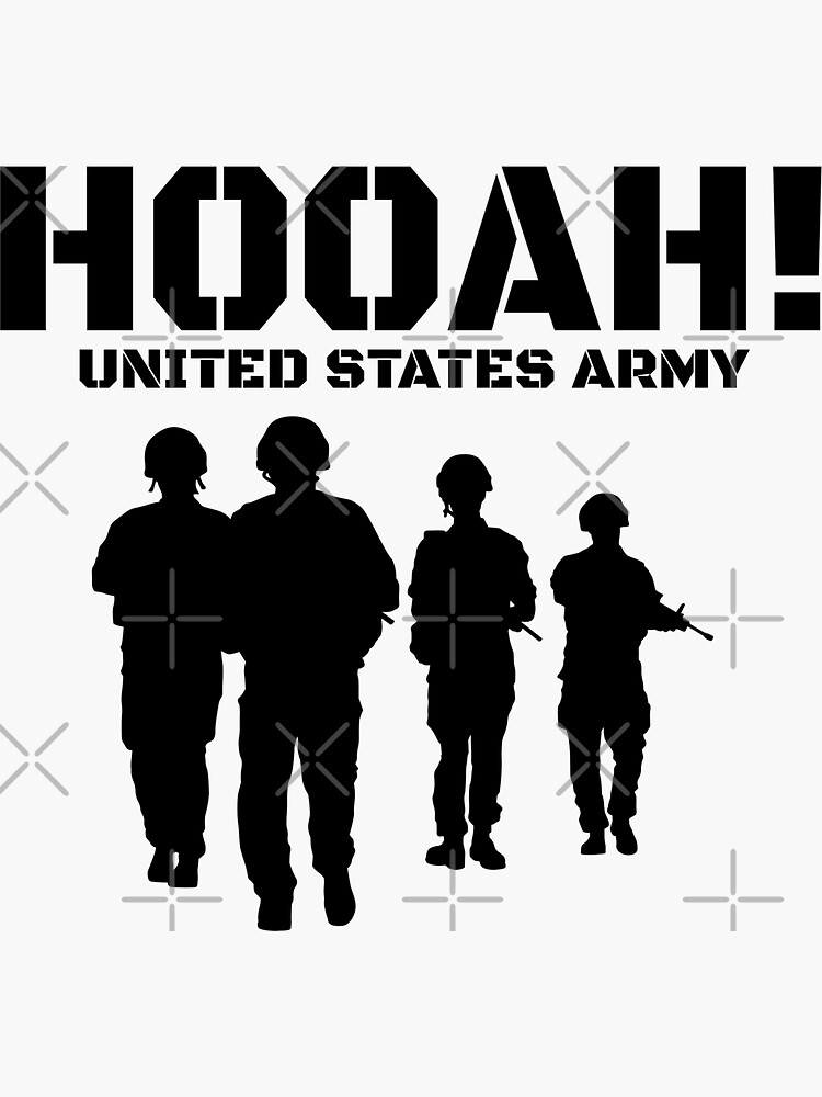 "HOOAH: ARMY" Sticker by CastleSupreme | Redbubble