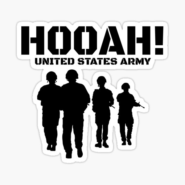 "HOOAH: ARMY" Sticker by CastleSupreme | Redbubble