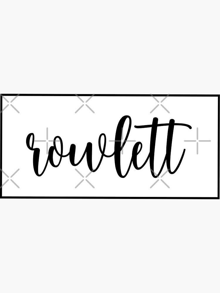 "Rowlett Texas Beautiful Calligraphy" Sticker for Sale by sourpanda ...