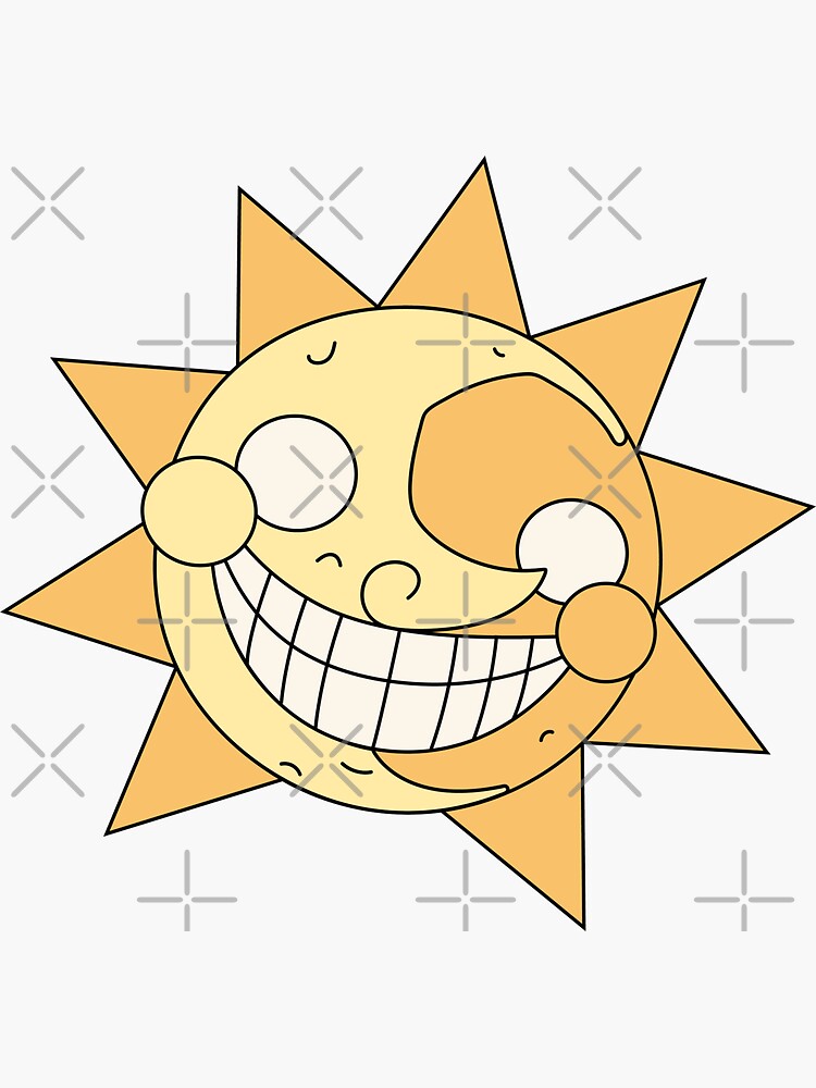 "fnaf - security breach sundrop face" Sticker by bashar-alhallak ...