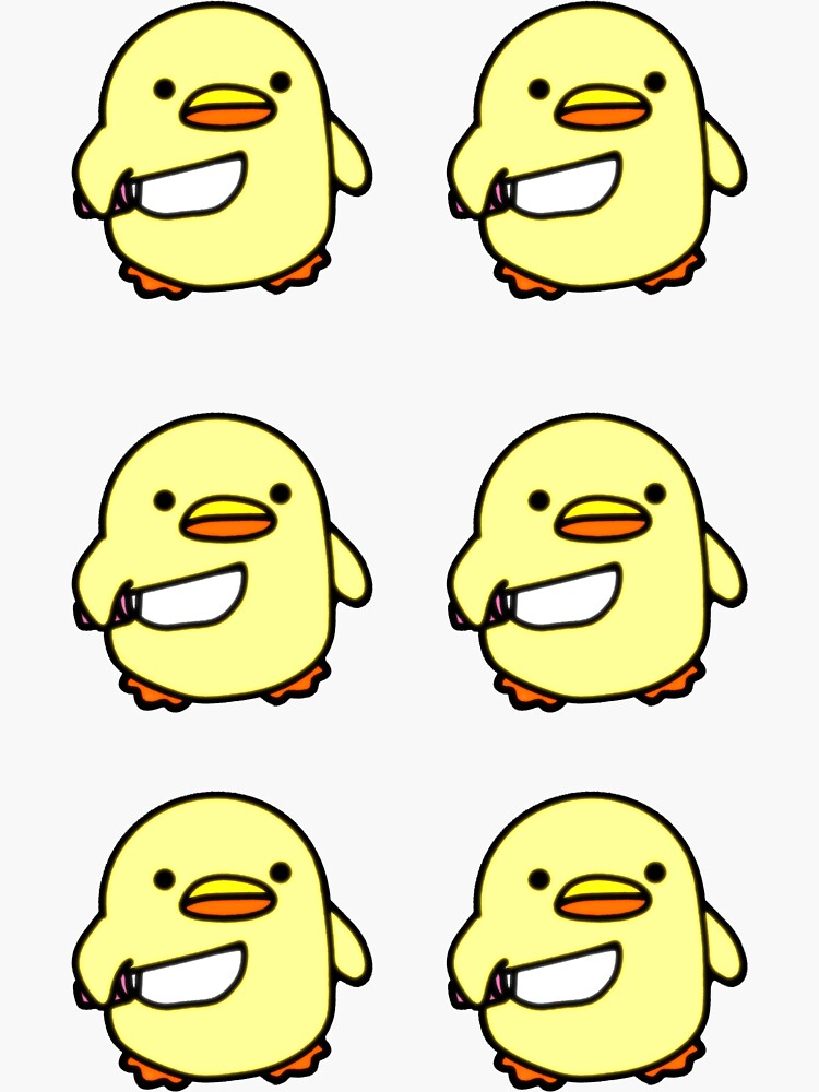 "Duck with Knife meme" Sticker by Aizyshop | Redbubble