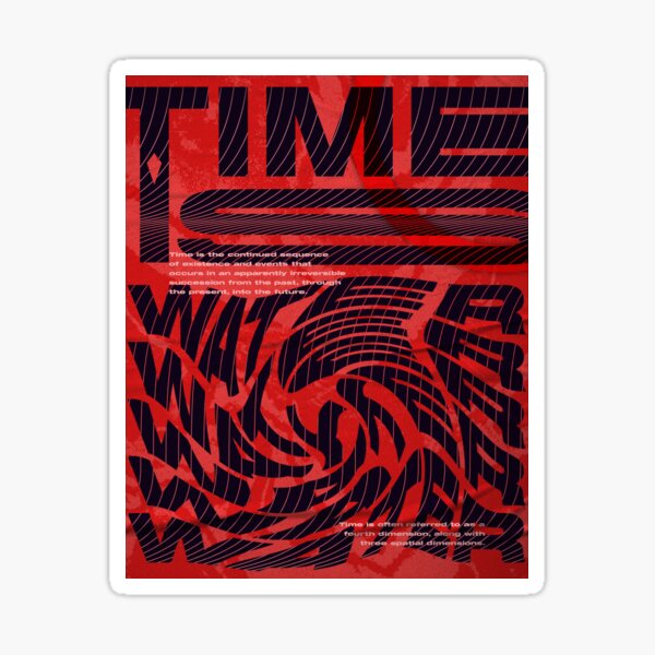 "Time is water" Sticker by YTdesign | Redbubble