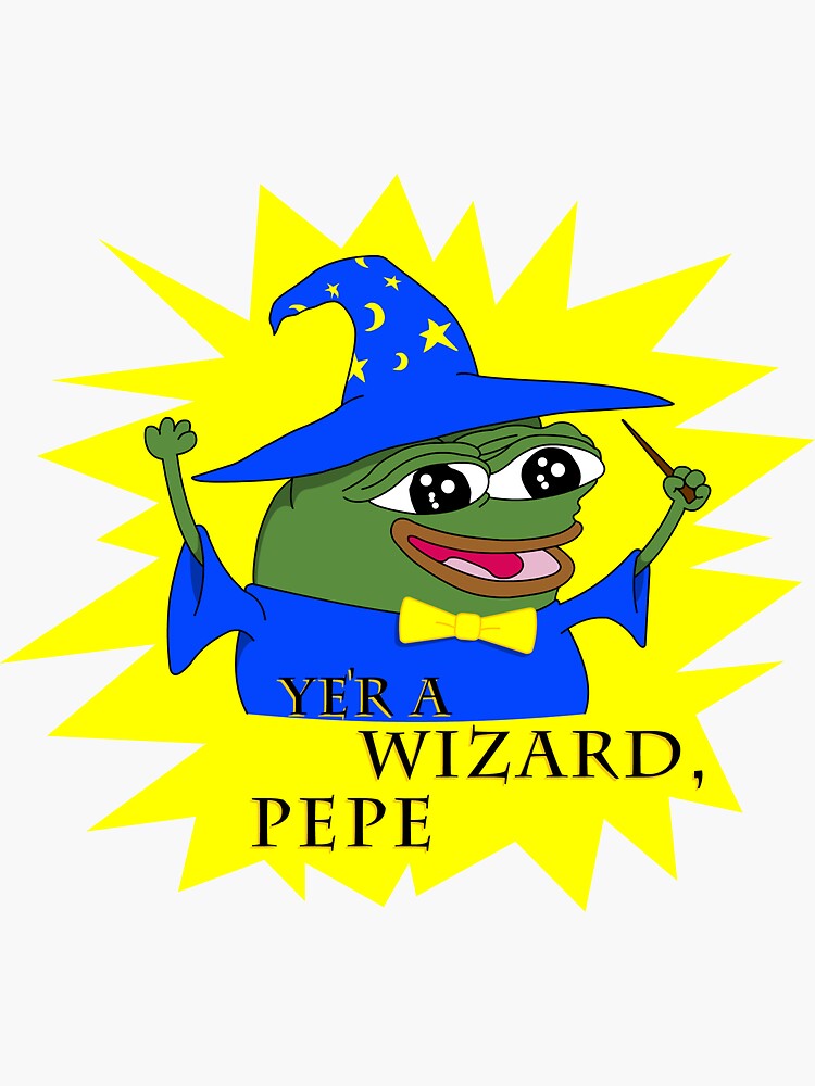 "Peepo Wizard" Sticker for Sale by LagrangePoint | Redbubble