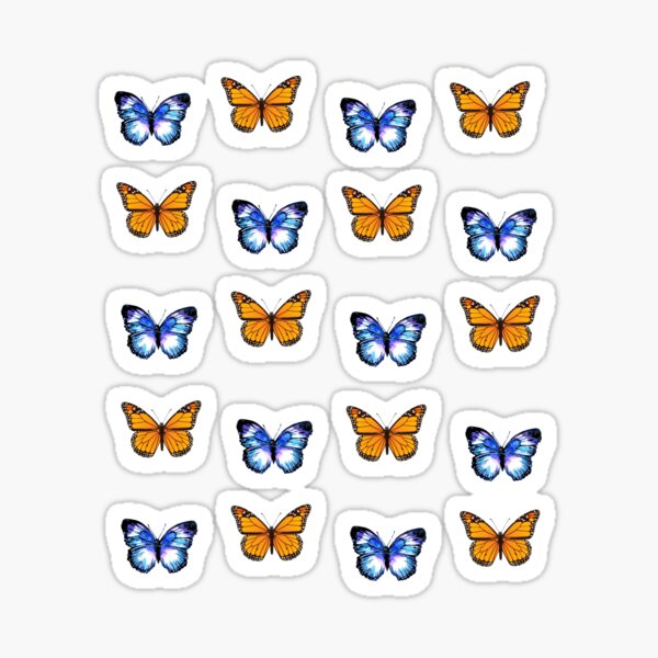"Butterflies flutter" Sticker for Sale by Budnik-Design | Redbubble
