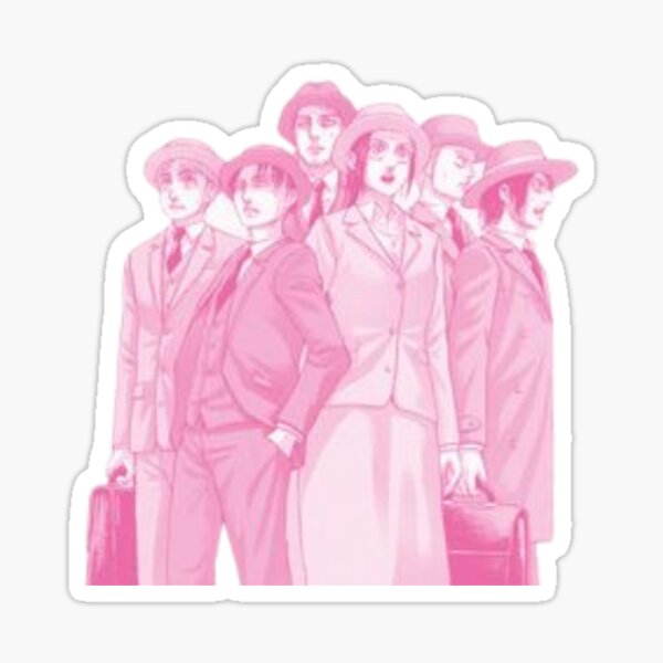 "Pink Attack on Titan" Sticker for Sale by bgadams | Redbubble