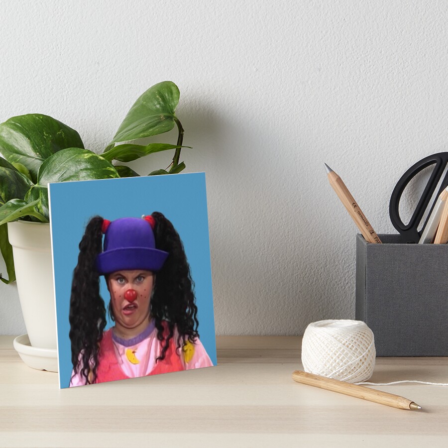 "Loonette the clown funny face" Art Board Print by SillyFun | Redbubble